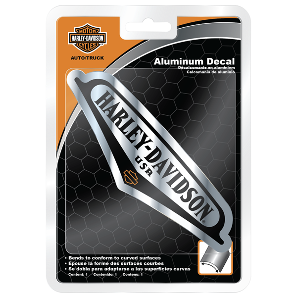 Harley-Davidson V-Tank Aluminum Decal – My Cool Car Stuff