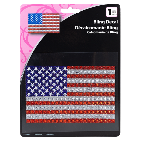 American Flag Full Bling Decal – My Cool Car Stuff