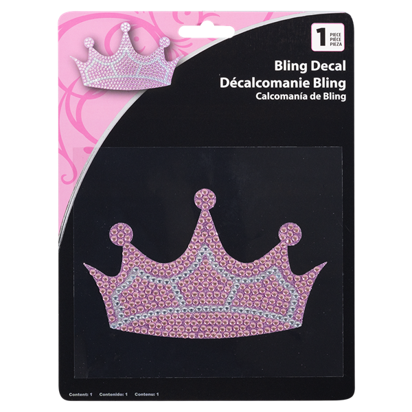 Crown Silver/Pink Full Bling Decal – My Cool Car Stuff